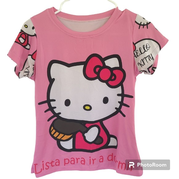 Hello Kitty | Shirts & Tops | Hello Kitty Top Pink Stretchy Tee Shirt ...